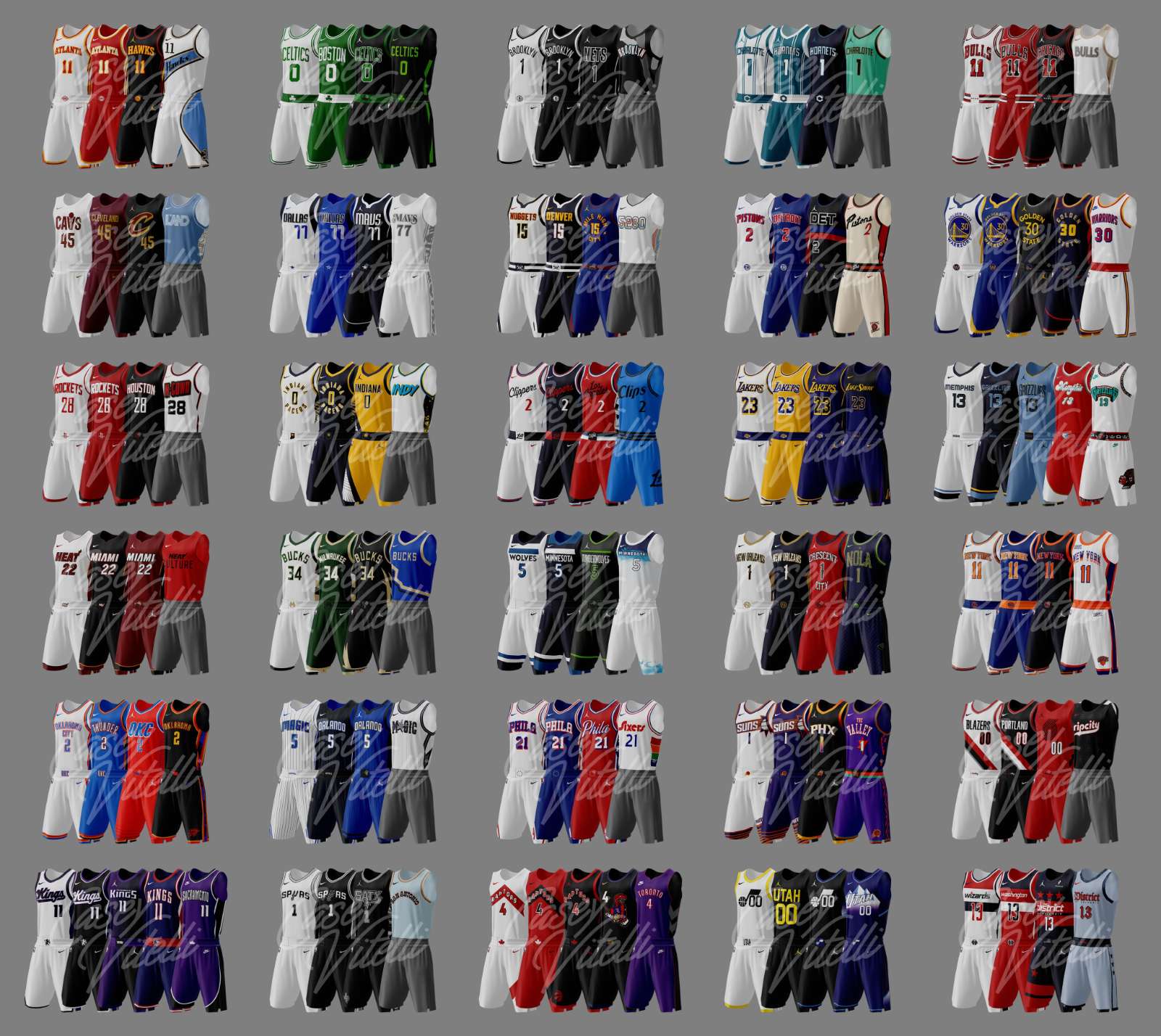 Todas as camisolas da NBA 2024-25 divulgadas/reveladas