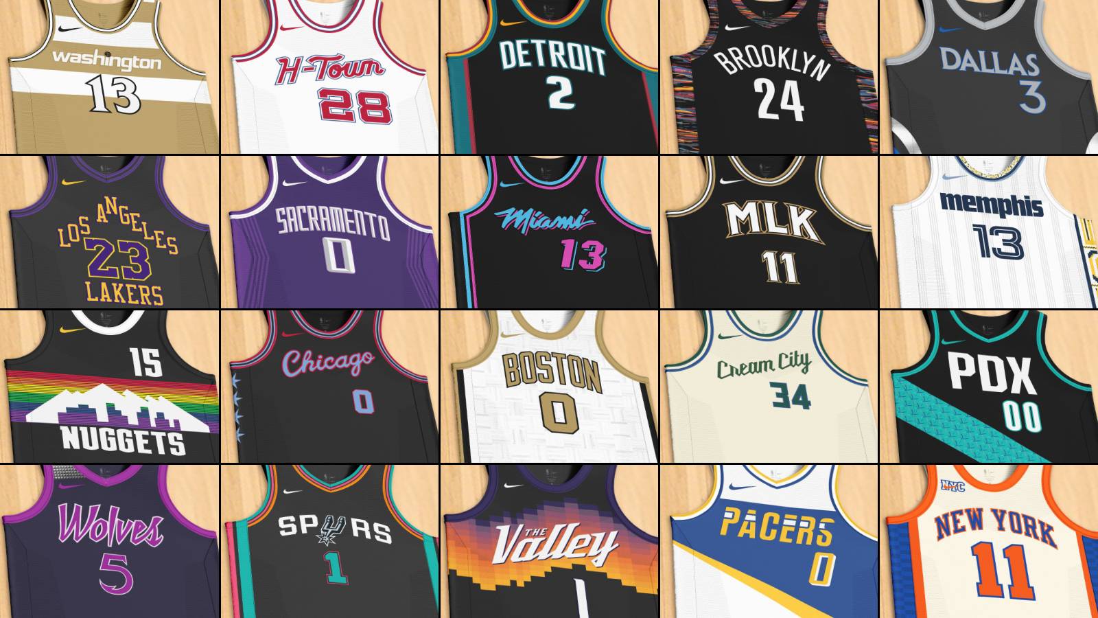 ÚLTIMA HORA: Se filtran casi todas las camisetas Nike NBA 2025-26 City Edition