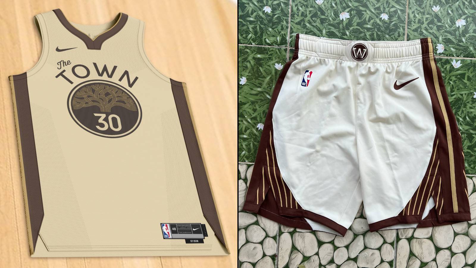 Auf dem Spielfeld: Das Trikot der Golden State Warriors für die Saison ...
