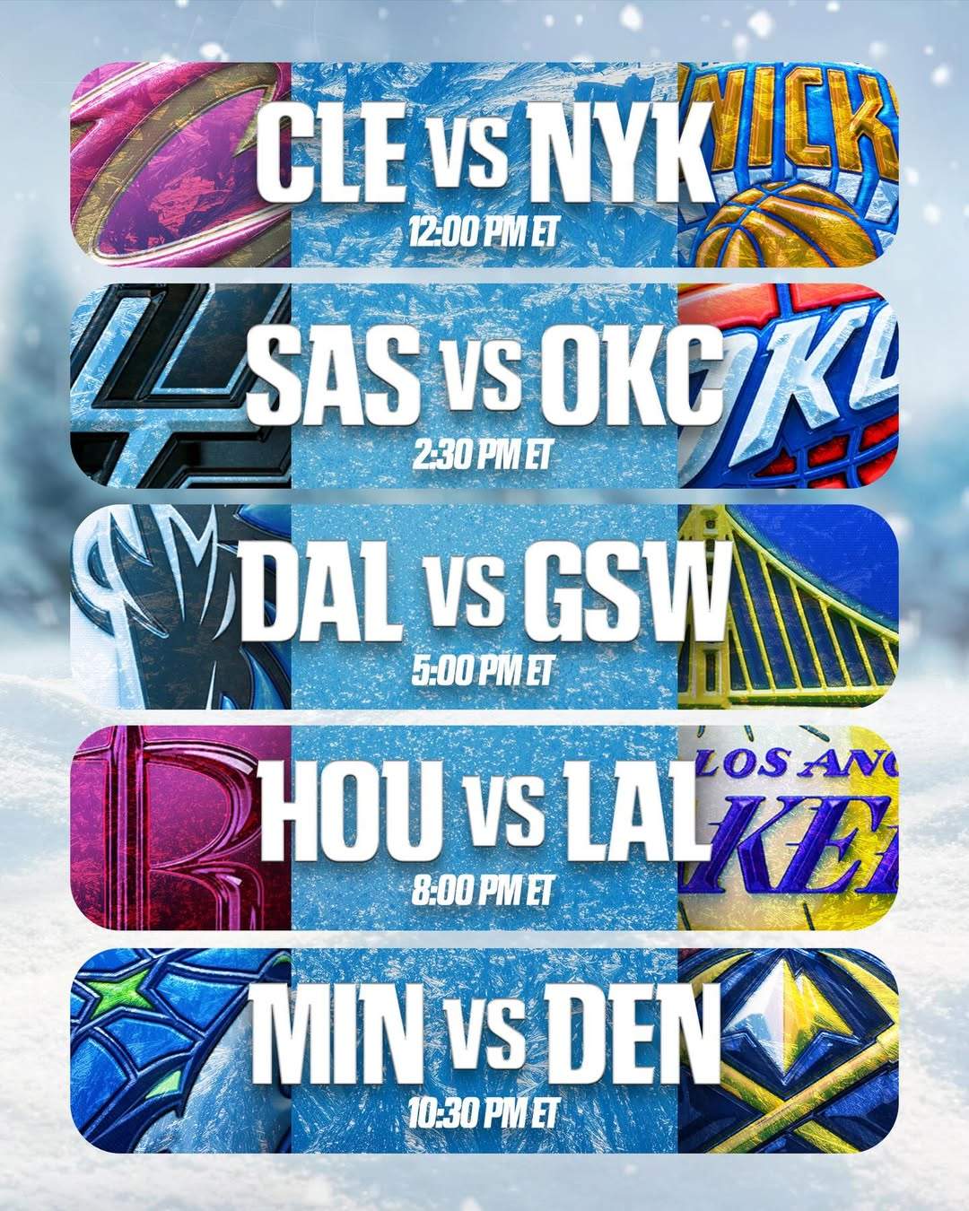 Increíble: ESPN comparte los diseños de las camisetas navideñas de la NBA